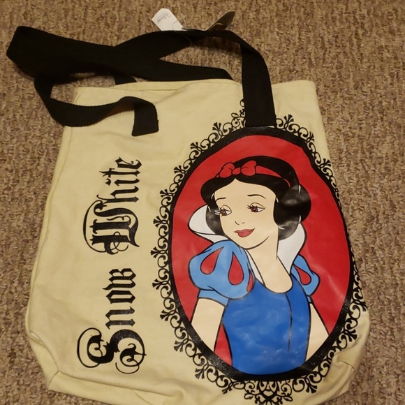 Disney | Bags | Disney Snow White Canvas Tote Nwts | Poshmark